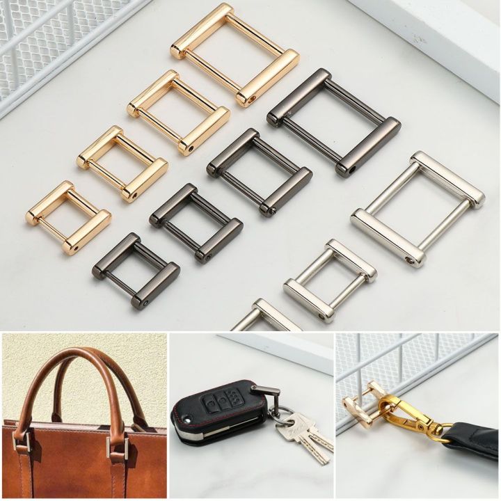 1PCS Metal Detachable open Rectangle Screw Rings Buckle Strap Connector ...