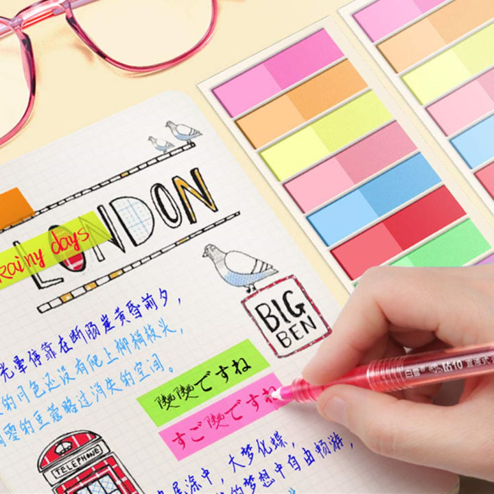 200 PCS Tape Flags Arrow Page,Markers Sticky Index Tabs, Colorful Tape ...