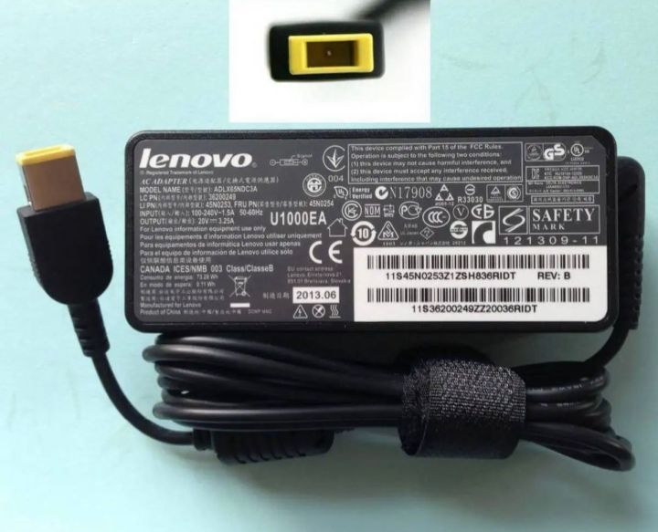 Lenovo Laptop Charger Square usb Pin 20V | Daraz.pk