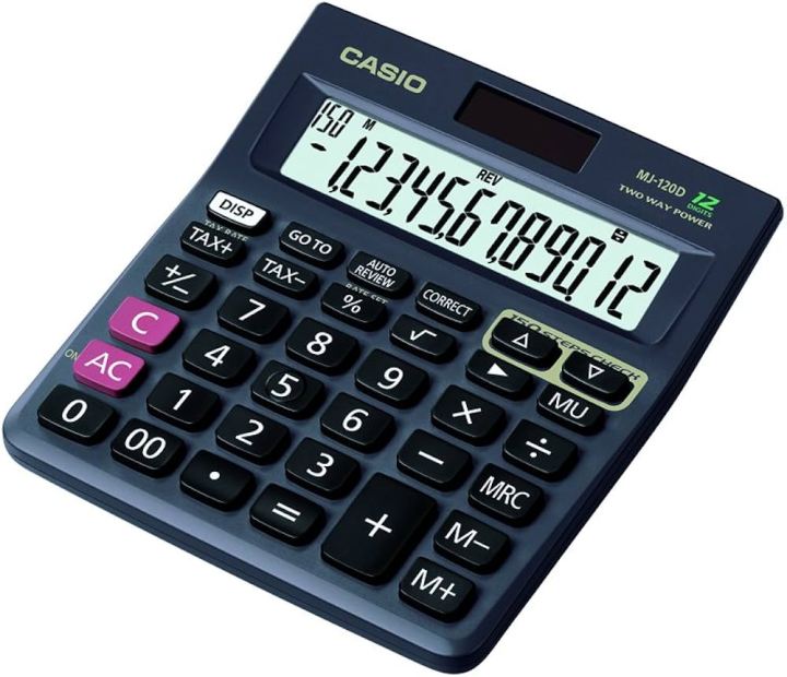 Casio MJ-120D Standard Function Desktop Calculator 12 Digits Solar and ...