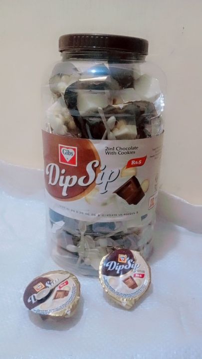 Dip sip 2 in 1 chocolate with cookies and spoon 60 pcs box | Daraz.pk