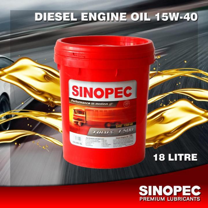 Sinopec tulux T 500 15w-40 oil - 18 liter | Daraz.lk