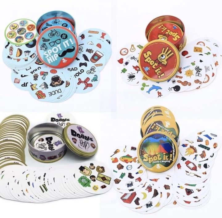 Dobble card game spot it potte Board Game 2 to 10 players for family ...