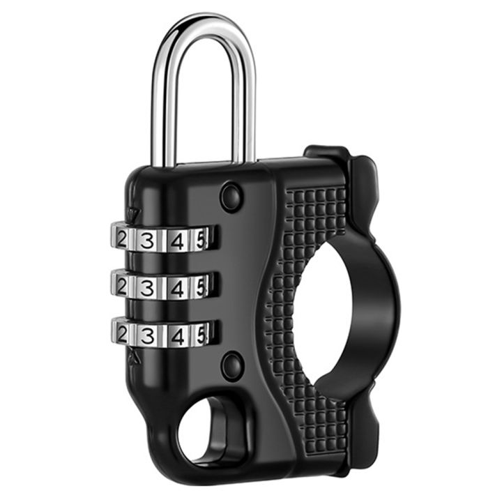 Helmet Lock 3 Digit Password Motorcycle Bicycle Lock Anti-theft Scooter ...