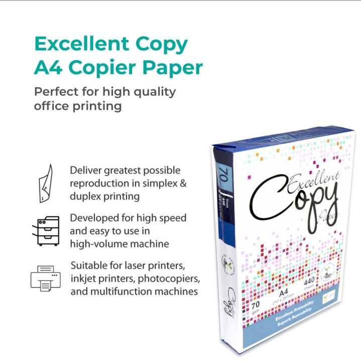 Excellent Paper 80 Gsm A4 Size Ream ( 500 Sheets) | Daraz.pk