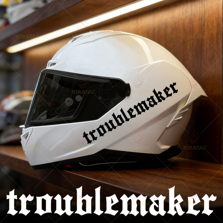 1PC Troublemaker Motocycle Helmet Stickers Waterproof for DIY Fairing ...