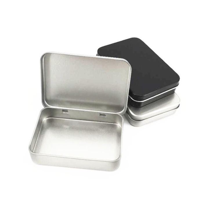 1pcs Metal Tin Silver Black Flip Storage Box Tool Box Money Coin Candy ...