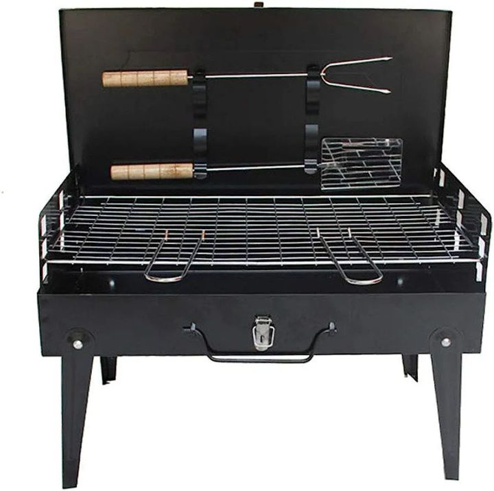 BBQ Grill Folding Hand Case Barbeque Racks 3-4 Person Portable Outdoor ...