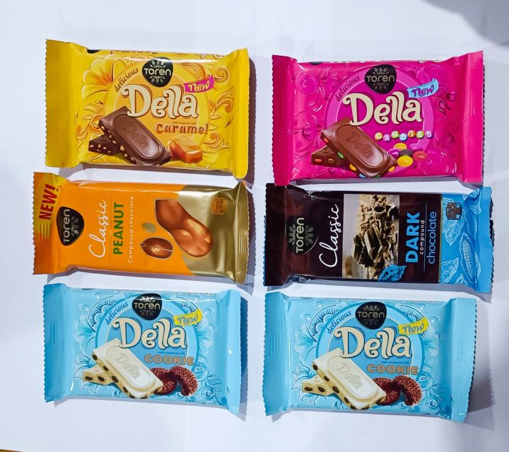 Pack of 6 Toren Dark /Classic Peanut / Della Candies / Della Cookies ...