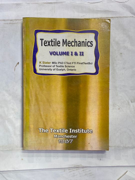 TEXTTILE MECHANICS VOLUME 1and 2 BY KL SALTER | Daraz.pk