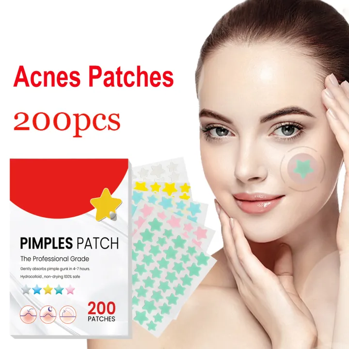 200pcs Star Acne Pimple Patches Colorful Breathable Removal Pimple ...