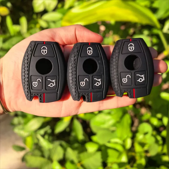 3 Buttons Silicone Car Remote Key Case Cover For Mercedes Benz W204 ...