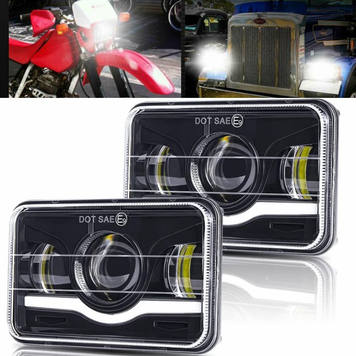 12V 24V 4x6 Inch LED H4 Headlight Led Work Lamp DRL H4651 H4652 H4656 ...