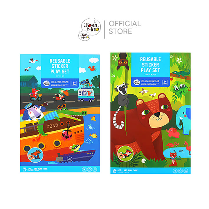 Joan Miro sticker set with scene reusable sticker play set, with screen ...