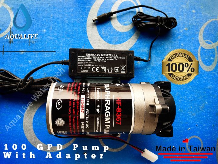 100 gpd booster pump + power adapter RO membrane reverse osmosis system ...