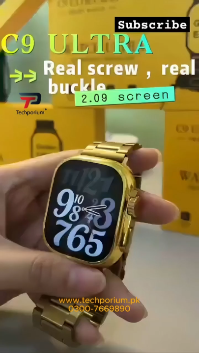 C9 Ultra Max Gold Edition 8 Smartwatch | 2.1 Inch Ultra HD Screen ...