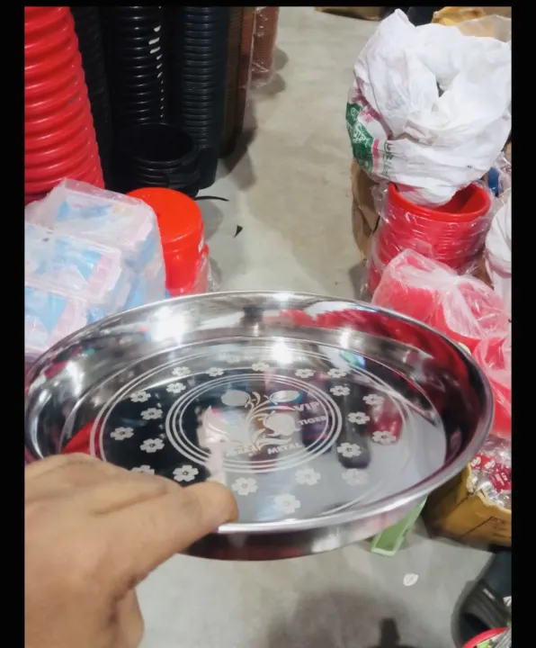 Steel food plate(3pcs) set | Daraz.com.bd