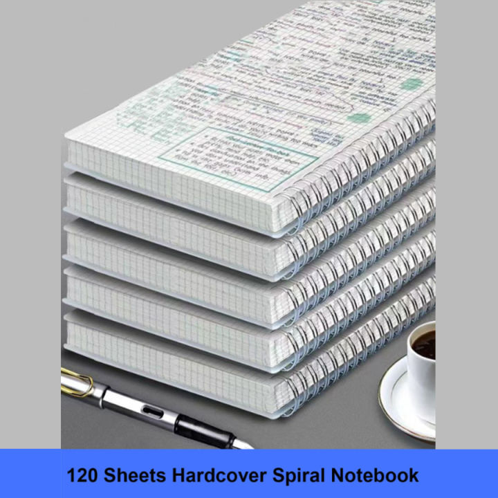 A4 A5 B5 Square Coil Notebook 120 Sheets/ 240 Pages with Elastic Band ...