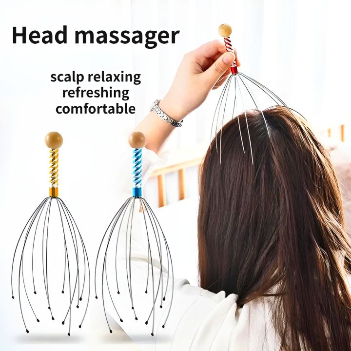 Manual Massage Machine Head Massager Scalp Scratcher 12 Fingers Head ...