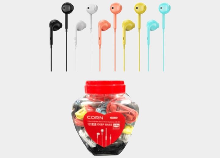 CORN 3.5mm Plastic Stereo Wired Earphones | EX003-GB | Daraz.lk