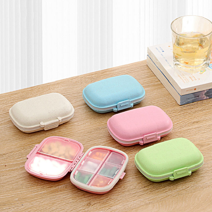 8 Grids Mini Portable Pill Box Travel Medicine Holder Foldable Tablet ...
