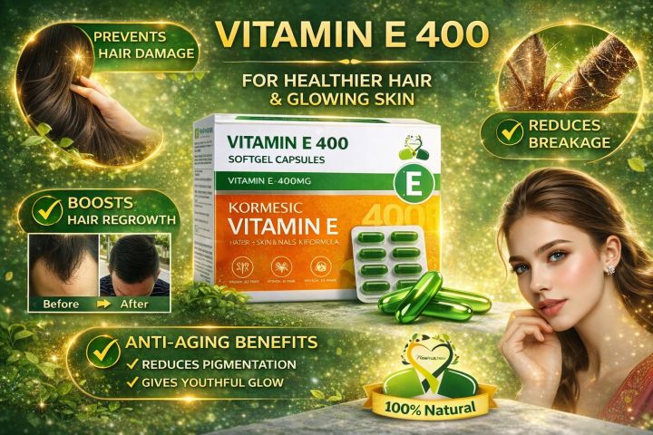 Vitamin E 400 mg Capsules – 50Softgel Capsules | Skin, Hair ...