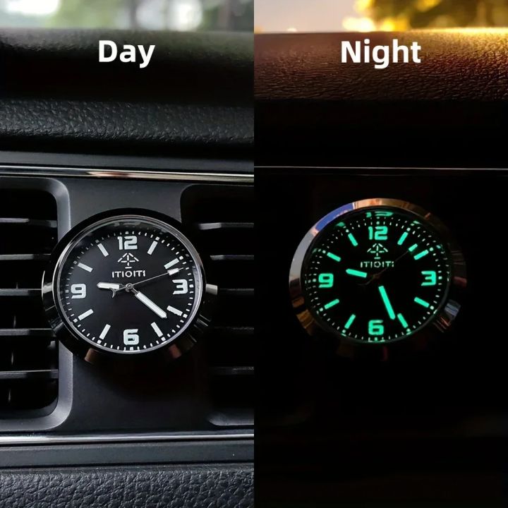 Car Clock Luminous Auto Ornament Mini Automobiles Internal Stick-On ...