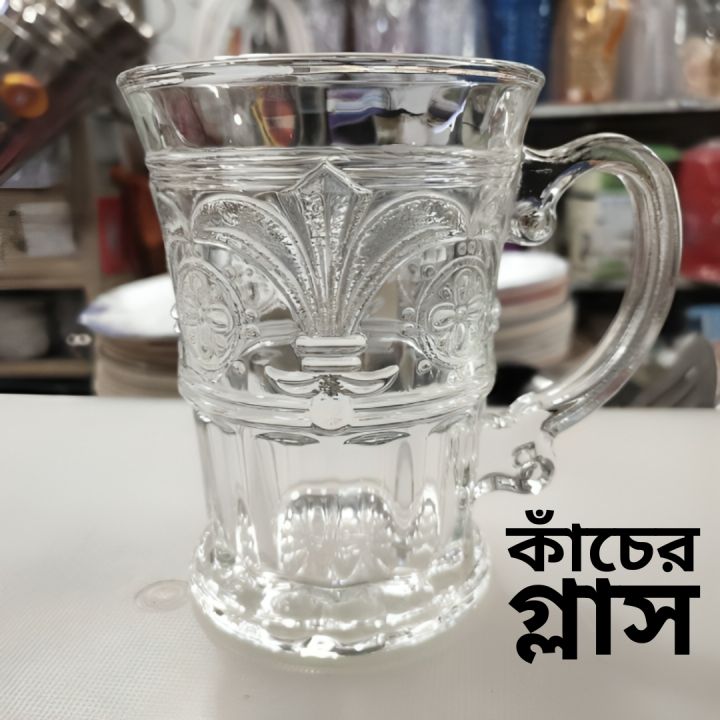 Glass Transparent Water Mug, Nasir Glass Drinking king Mug, Gift Mug ...