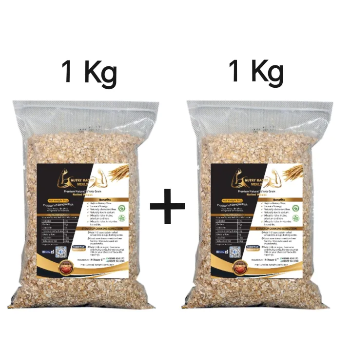 Whole grain rolled wheat 2 kg(category of oats) | Daraz.com.bd
