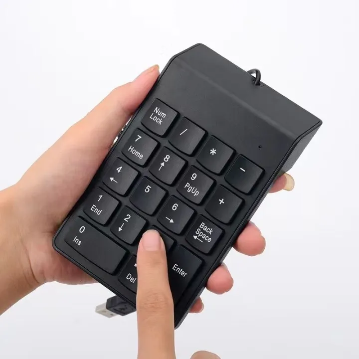 USB Numeric Keypad Wire Numpad Digital 19 Key Mini Keyboard For PC ...