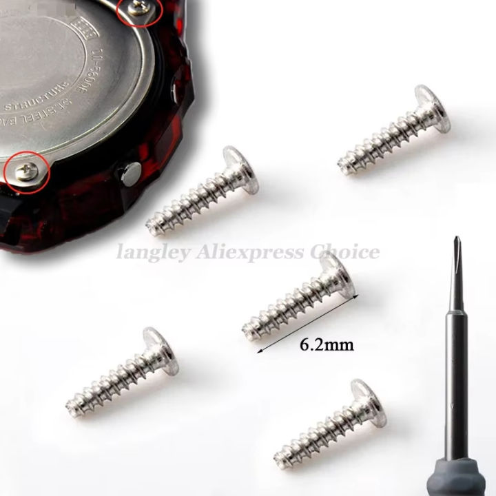 Stainless Steel Watch Back Cover Screws for Casio for G-SHOCK GA-110 ...