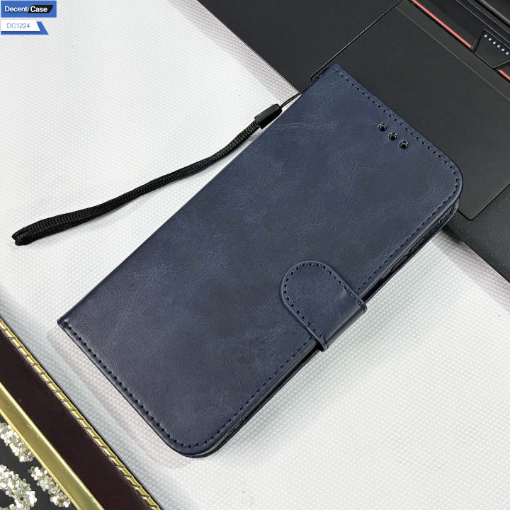 Samsung Galaxy A05 Flip Book Cover - Blue - Premium Leather Wallet Flip ...