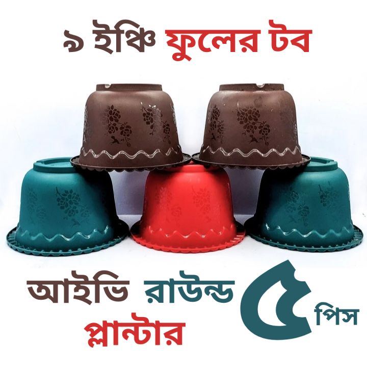 Plastic Ivy Round Planter Flower Tub, Fuler Top, Flower tob, Fuller Top ...