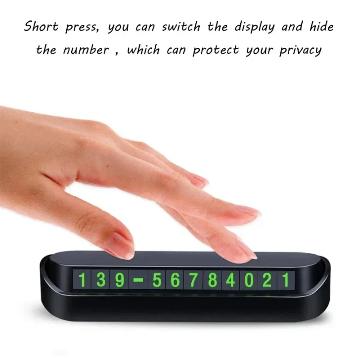 Universal Car Temporary Parking Card (Model T01) - Hidden Adjustable ...