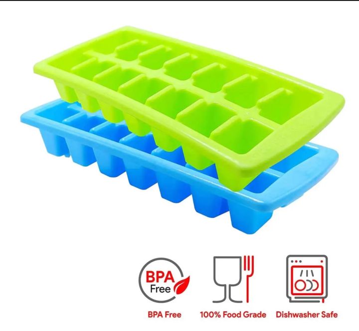 Plastic Ice Cube Tray set of 2( unbreakable virgin plastic) | Daraz.com.np