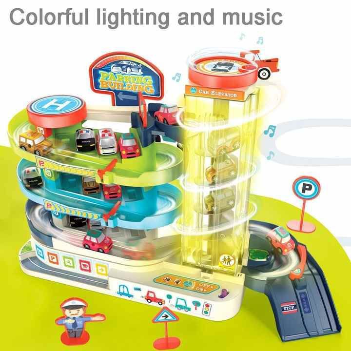 Indispensable - 3-Level Car Parking Garage Toy Ramp Racer Car Games ...