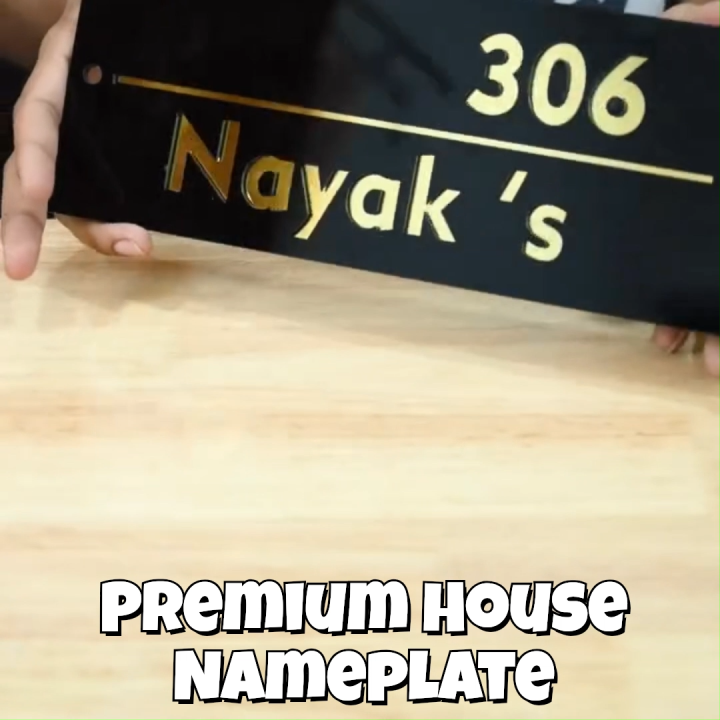 Matt Grey Acrylic Nameplate - Modern and Elegant | name plate for home ...
