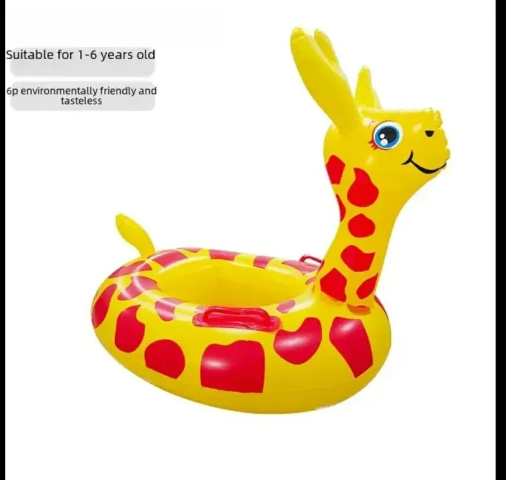 Inflatable Giraffe Pool Tube Suitable for Children 1-6 years Swimming ...