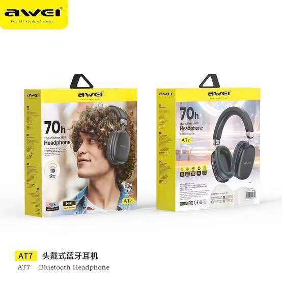 Awei AT7 Bluetooth Headphone 70 Hour Long Bettery Life | Daraz.com.bd