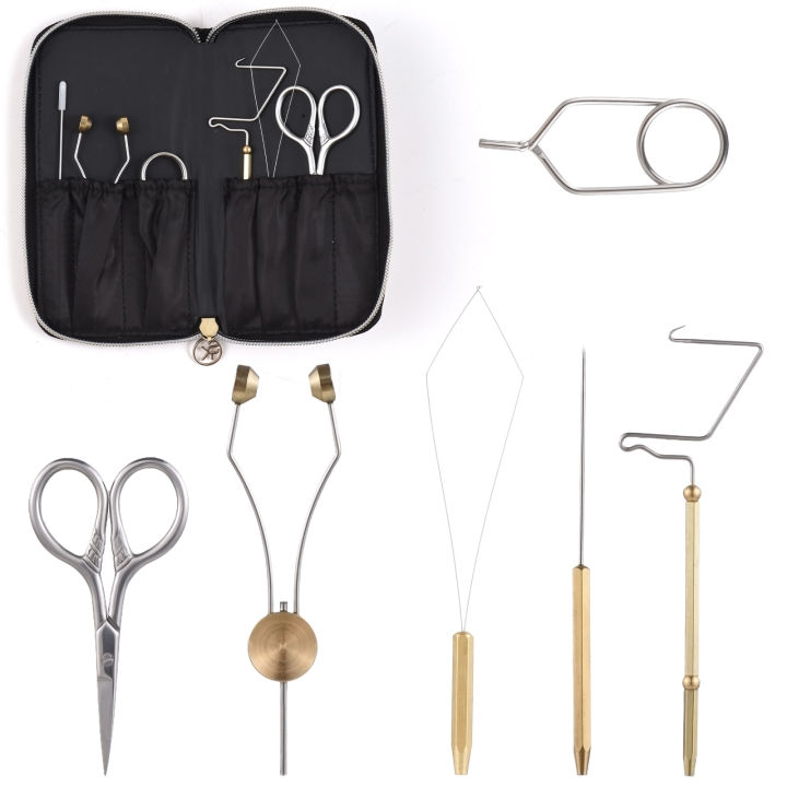 Fly Tying Tools Combo Kit Whip Finisher Bobbin Holder Bodkin Bobbin ...