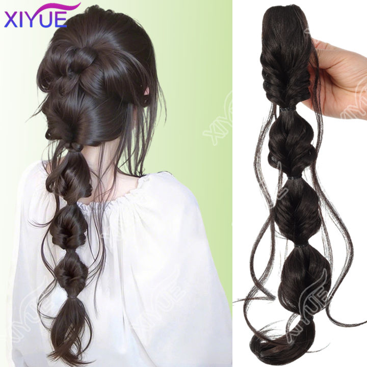 XIYUE Synthetic Braided Bubble Braids Wig Clip Sweet Girl Natural ...