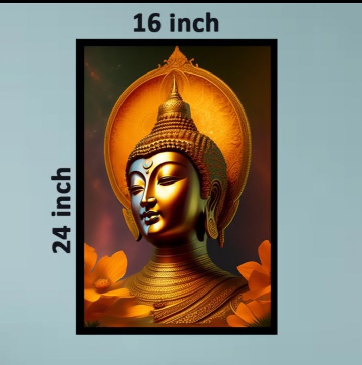Buddha Photo Frame for Wall Decore | unbreakable and Wall Hanging ...