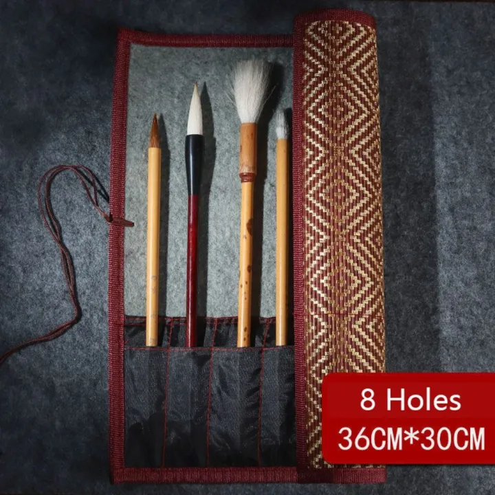 Retro Chinese style Painting Brushes Holder Calligraphy Pen Case ...