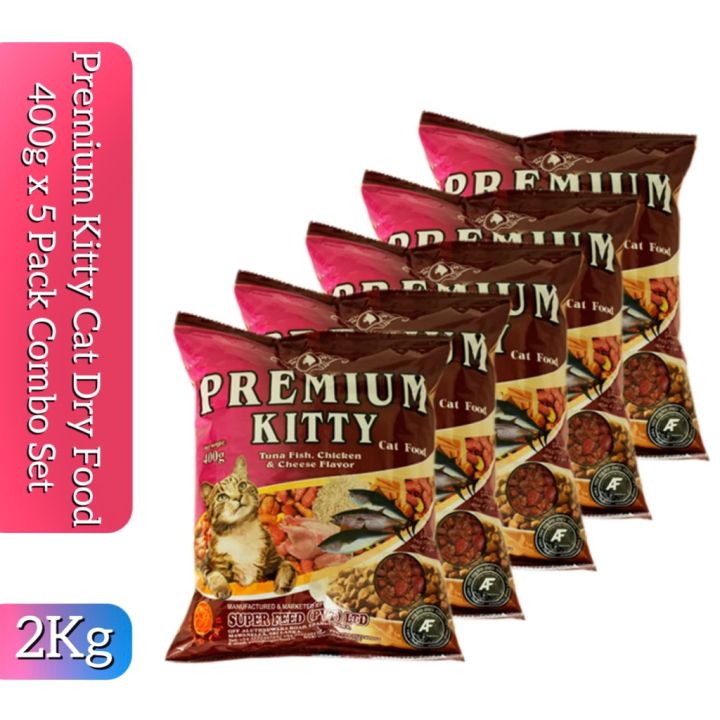 Premium Kitty Cat Dry Food For Cats 400g x 5 Packs (2Kg) | Daraz.lk