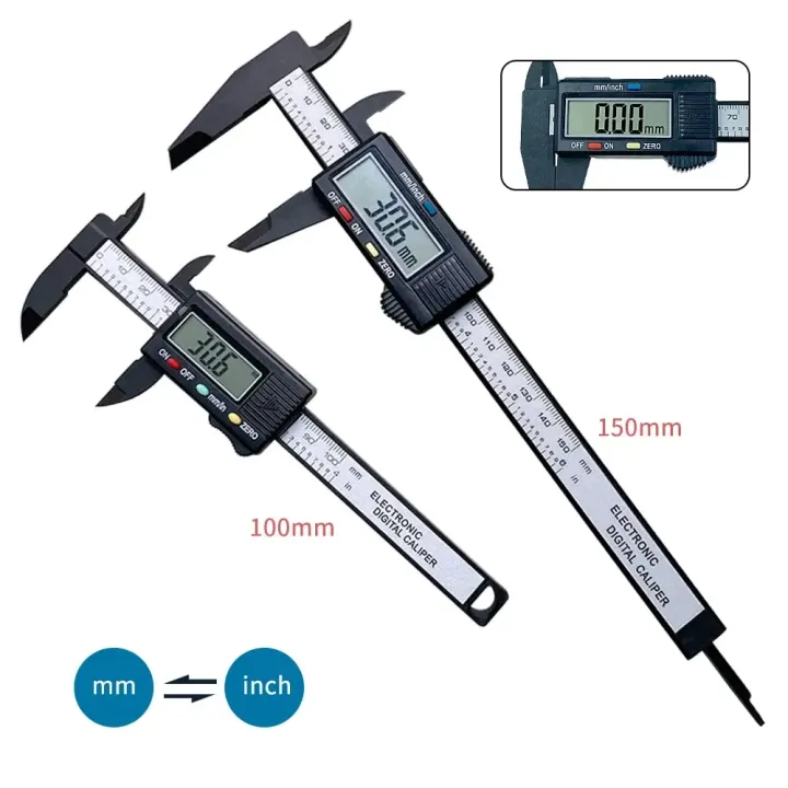 Measuring Tool Digital Ruler 150mm 100mm Electronic Digital Caliper ...
