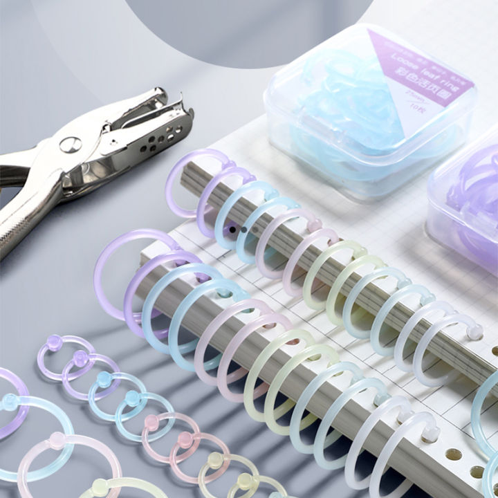 15mm/20mm/25mm Colorful Transparent Plastic Binding Rings with Hole ...