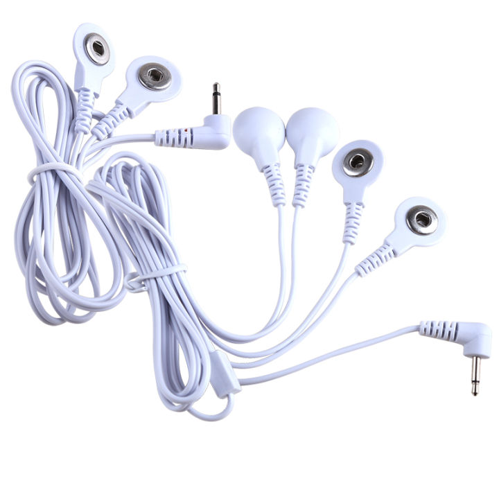 2 Way+4-Way 2.5mm Electric Shock Wires Cable Electrode Lead For Muscle ...