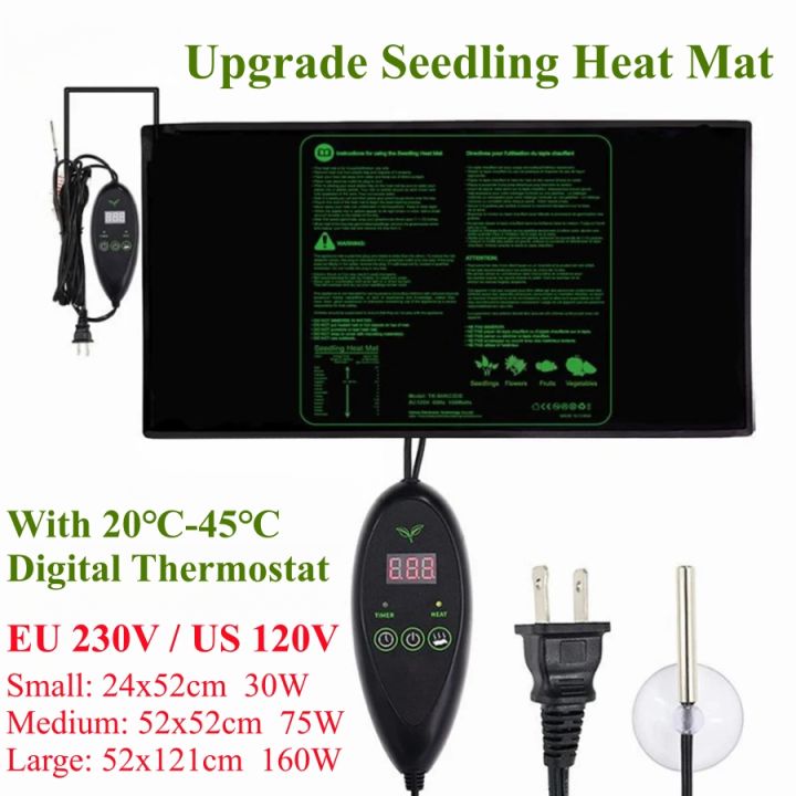 3 Sizes Upgrade Seedling Heat Mat Waterproof Heat Pad with 20℃-45 ...