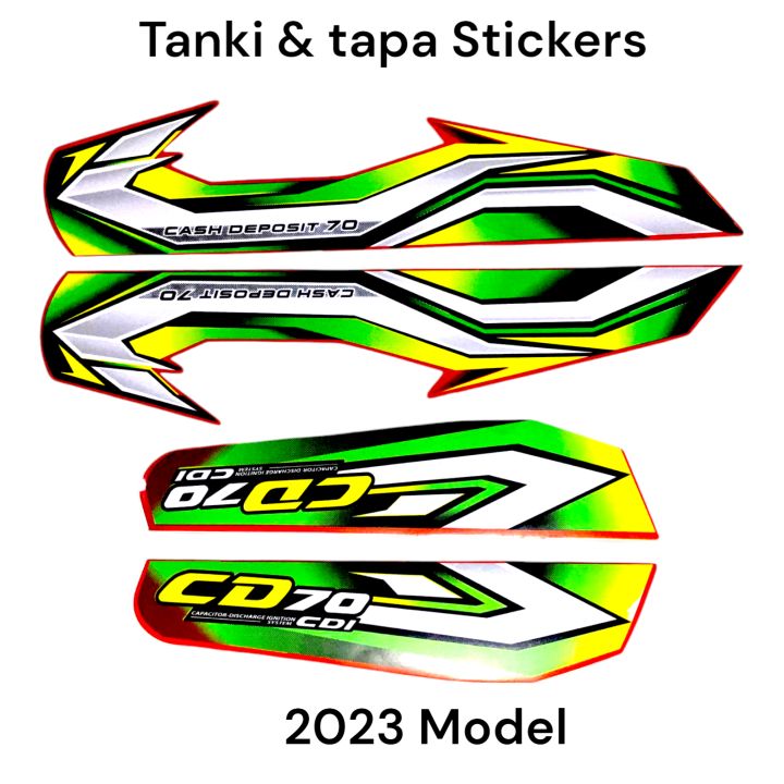 Bike Stickers CD 70 Tanki Tapa Waterproof Stickers/4 piece Tanki Tapa ...