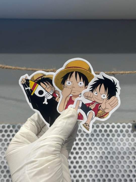 One Piece Monkey D Luffy Stickers | Anime Waterproof Stickers | Daraz.pk